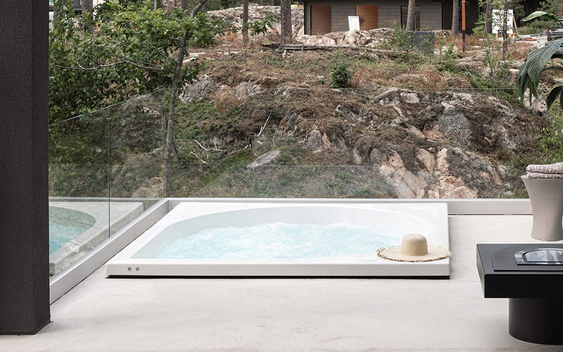 Drop Design Spa - Udendørs spa til indbygning terrasse
